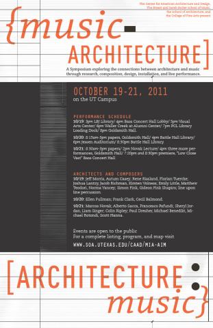 Music in Architecture – Architecture in Music Symposium | School of ...