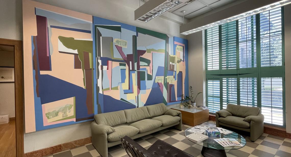 History of the Colorful Mural in Goldsmith Hall | School of Architecture